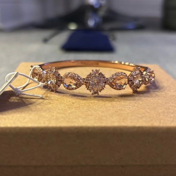 Marchesa | Jewelry | Marchesa Rose Gold Pink Bracelet | Poshmark